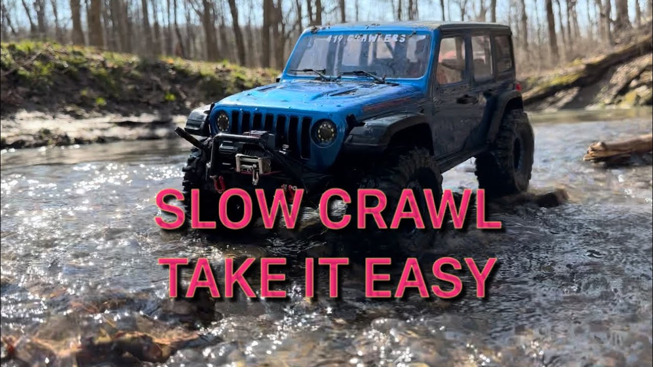 Jeep rubicon jlu slow crawling with hobbywing fusion pro and 3 brothers ...
