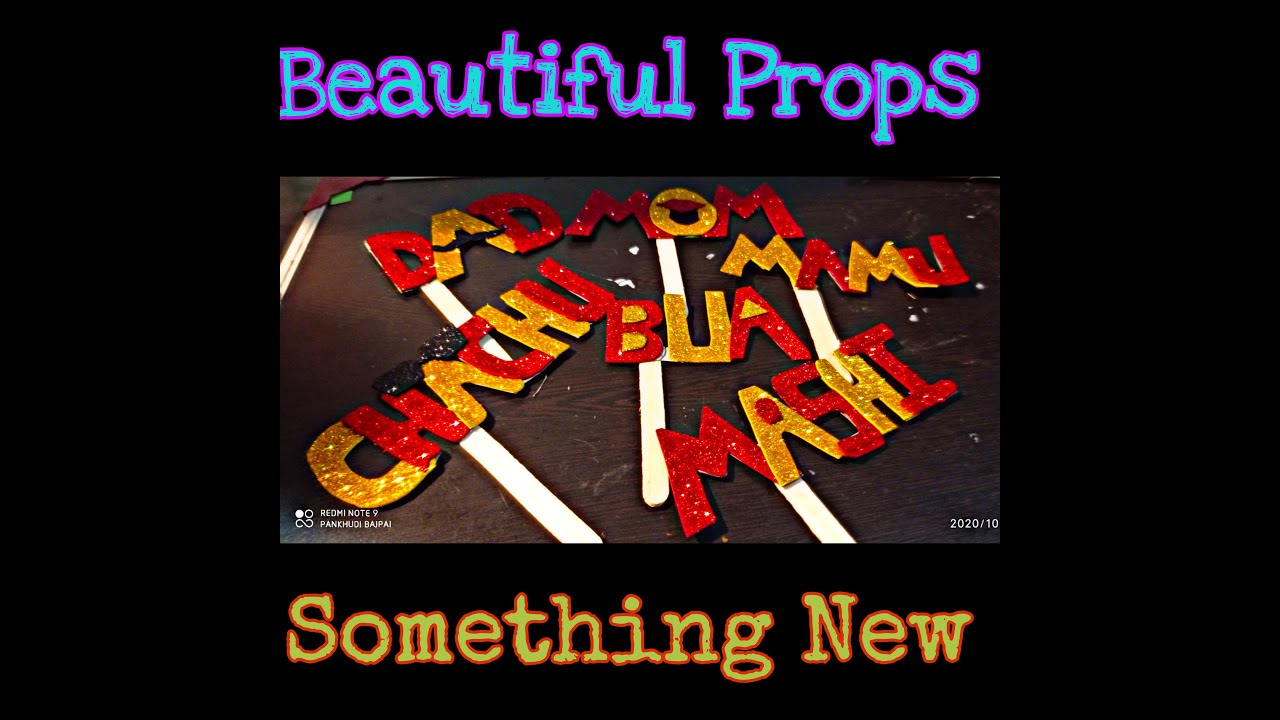 Props making at home, props making by glitter paper, Beautiful Props ...