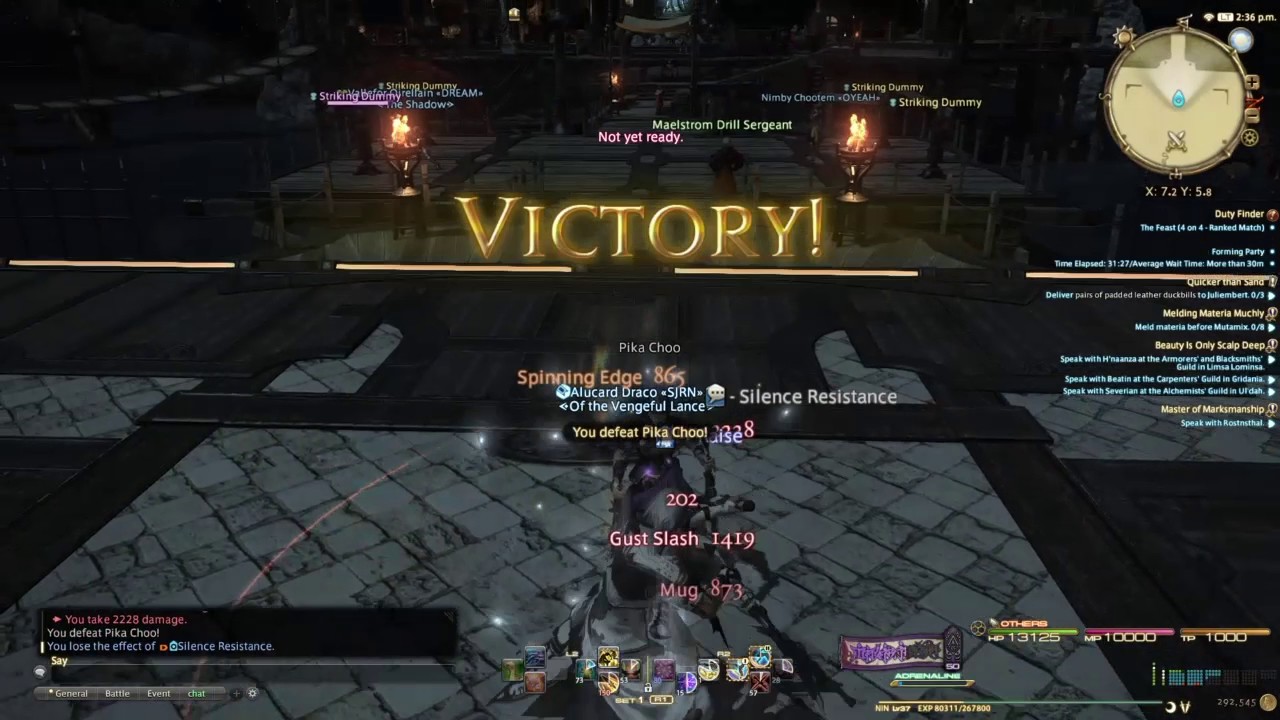 Final Fantasy 14 Ninja PVP rotation - YouTube