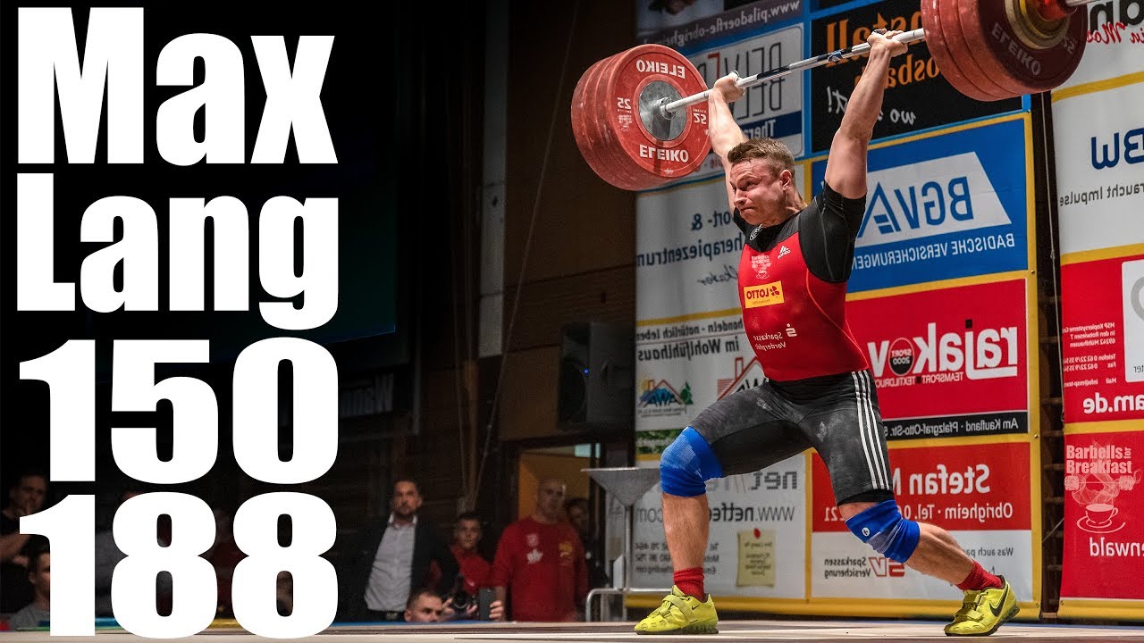 Max Lang (81.8kg) 150kg Snatch 188kg Clean and Jerk - Weightlifting ...