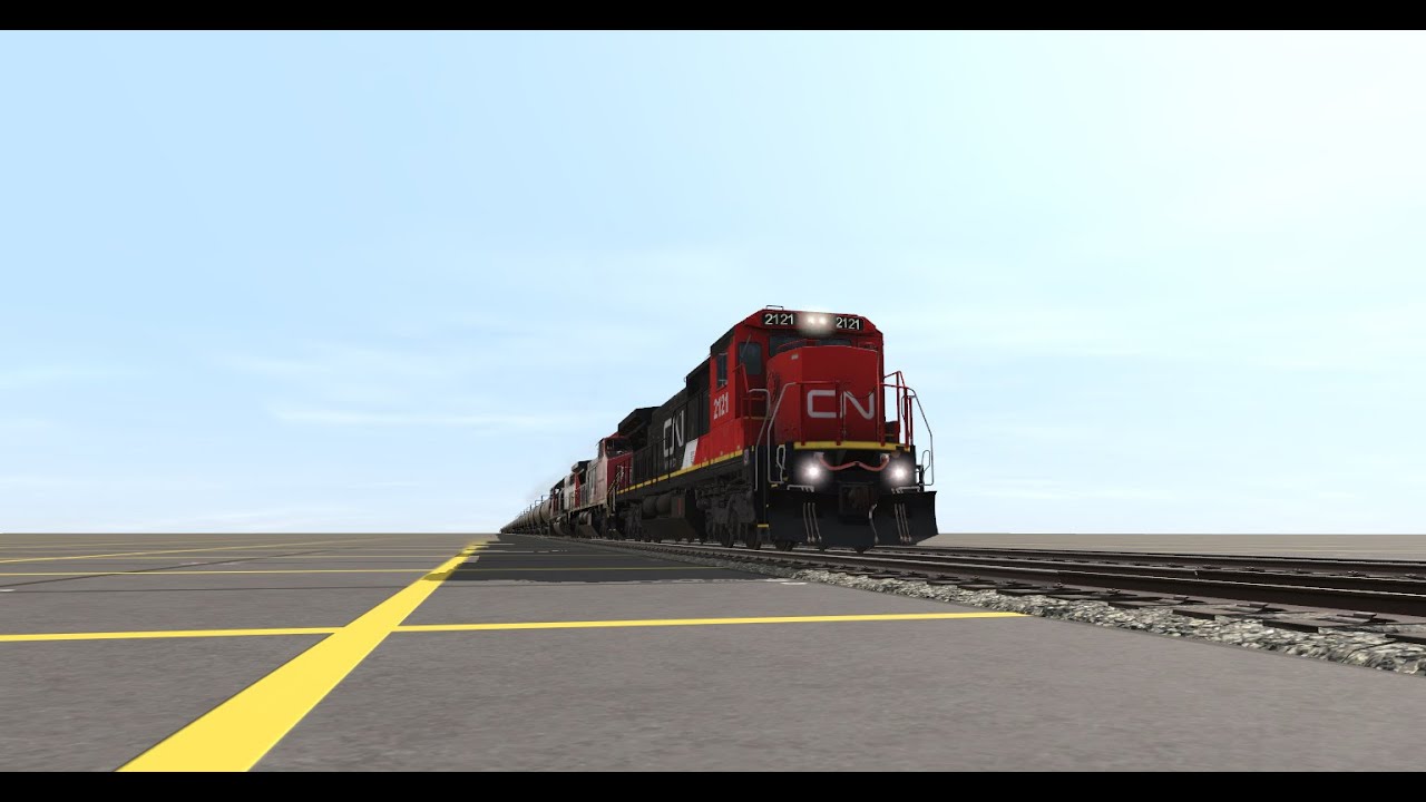 Trainz: CSX Tanker Train with CN Power through Jessup, MD. - YouTube