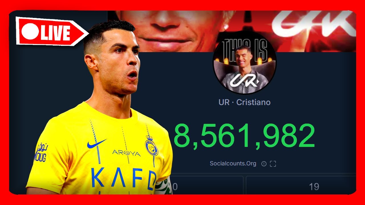 🔴 LIVE CRISTIANO RONALDO SUBSCRIBERS COUNTER - YouTube