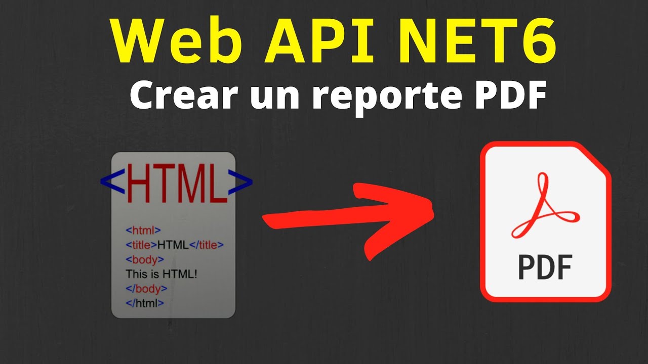 Generar PDF en Web API NET6 con Puppeteer report - YouTube