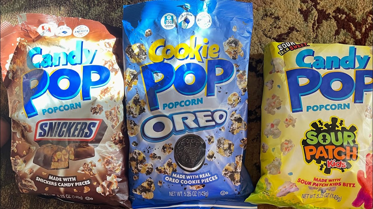 Taste test and review on candy pop popcorn - YouTube