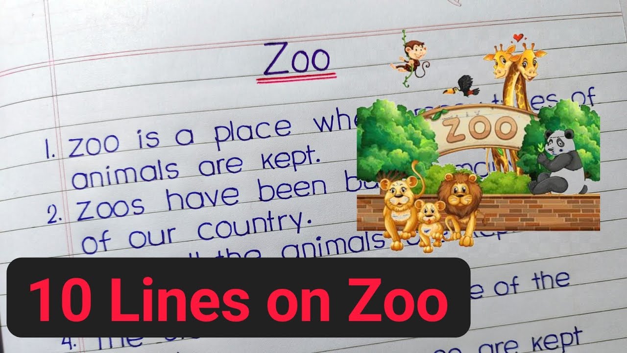 10 lines on zoo in english || zoo essay in english 10 lines || - YouTube
