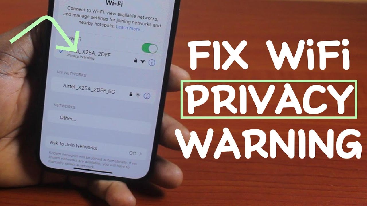 How to Fix WiFi Privacy Warning on iPhone - YouTube