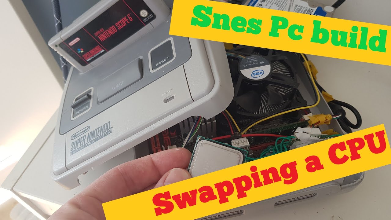 Swapping a pc CPU within my Snes PC build - YouTube