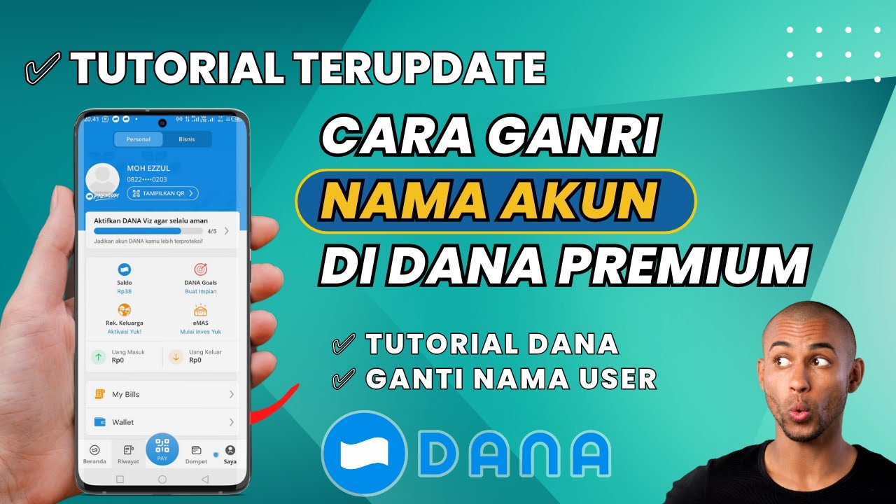 Cara Mengganti Nama di Akun DANA Premium - YouTube