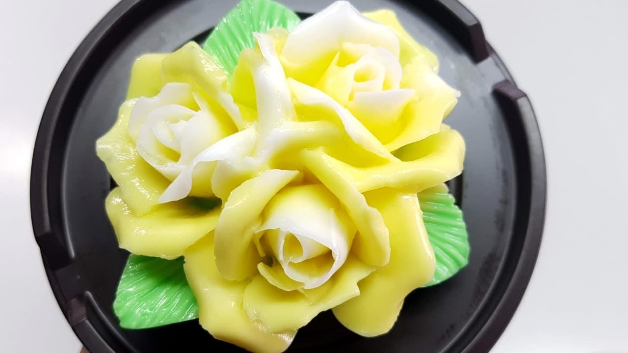 How to make Beautiful Rose Bouquet Jelly with Coconut Milk Jelly I How ...