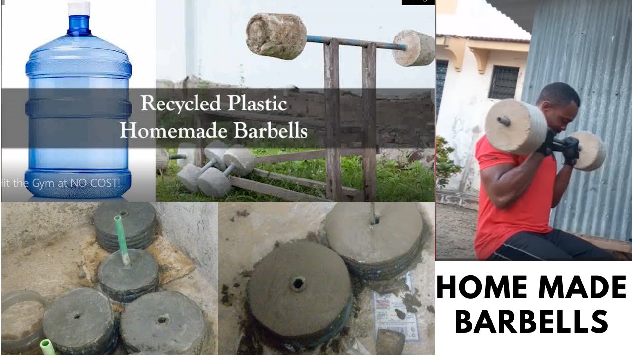 DIY | Home Made Gym Barbells-Recycled Plastic | Hit the Gym at NO COST ...