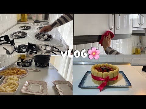 SESSİZ VLOG|Kahvaltı Sonrası Temizlik Rutinim | Günlük Vlog |Ocak Temizliği |Pasta Yapımı | #vlog