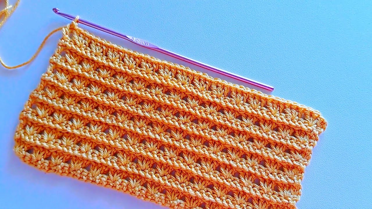 point au crochet super facile ideal pour faire une couverture/crochet ...