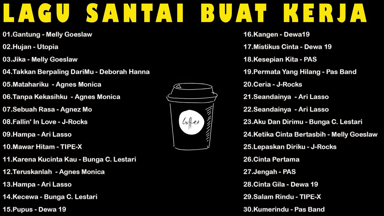 Lagu Enak Didengar Saat Santai & Kerja & Tidur 🏆 Lagu Pop Indonesia ...