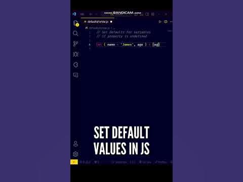 🥰🥰 Set Defaults for Values if property is undefined in JavaScript #shorts #javascript # ...