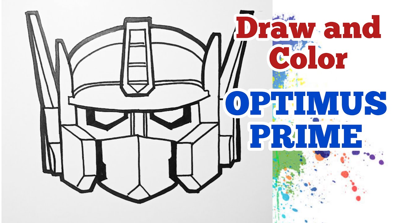 Menggambar dan mewarnai optimus prime | Draw and color optimus prime ...