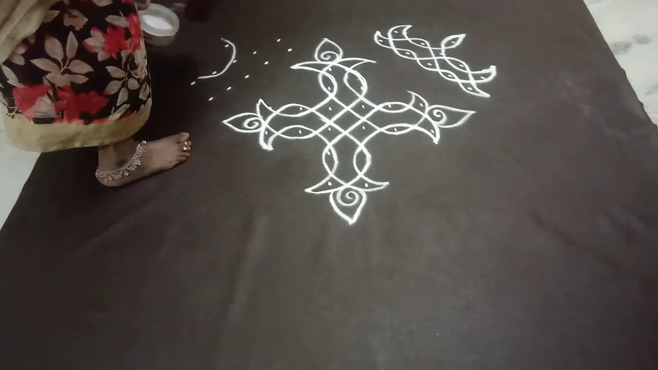 Simple daily kolams - YouTube