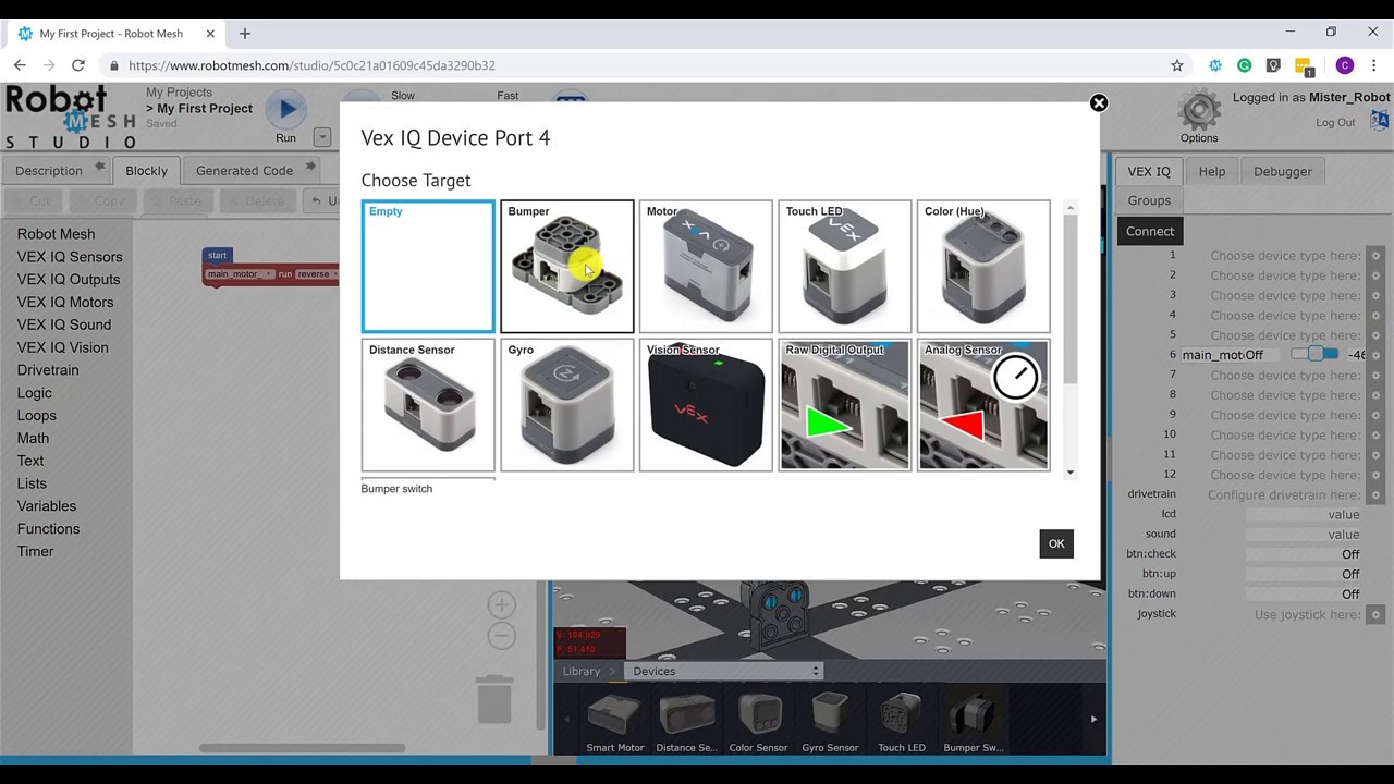 Working with Motors and Sensors in Mimic CAD - YouTube