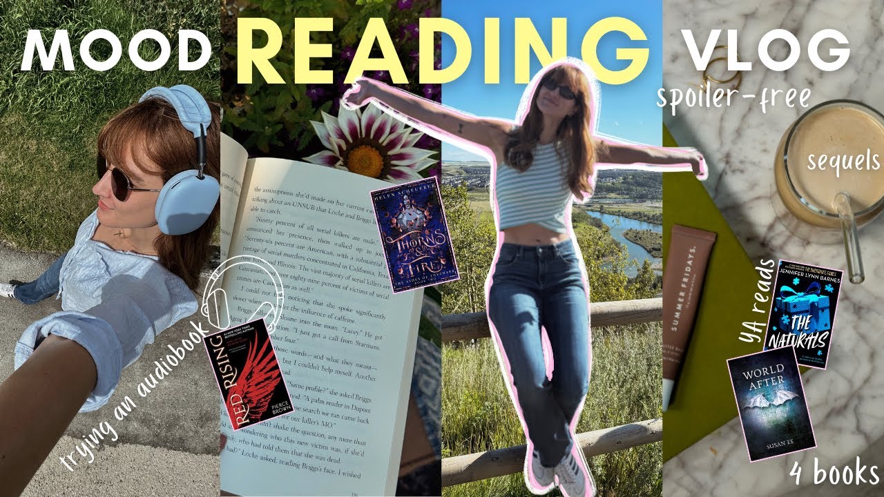 MOOD READING VLOG | first audiobook, spoiler-free, reactions, 4 books ...