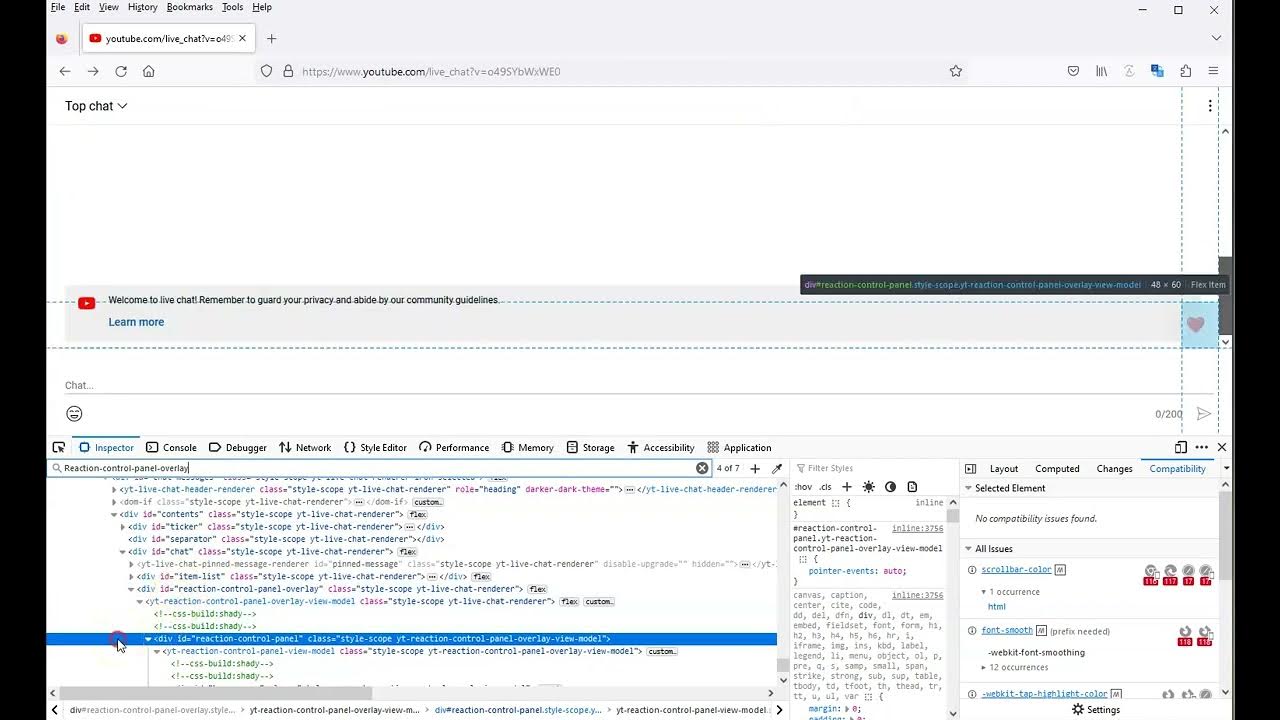Remove Youtube reaction overlay in Firefox - YouTube