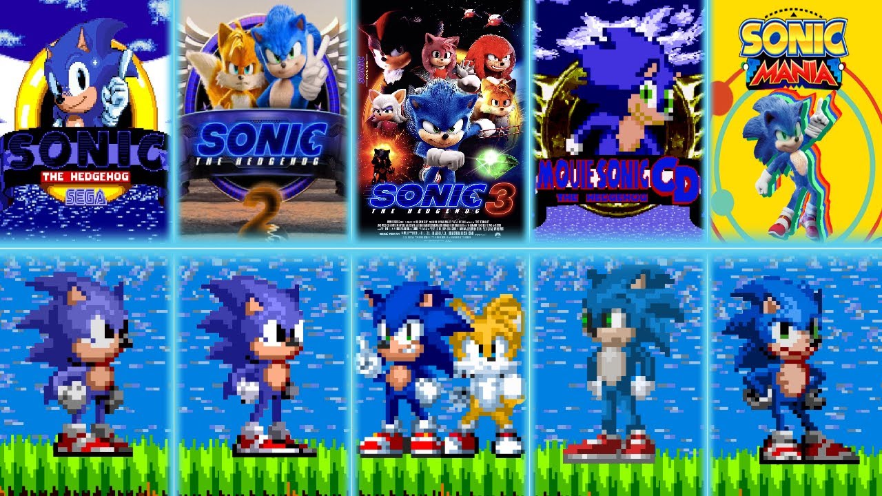 Evolution of Sonic Movie Mods - Sonic Games Collection - YouTube