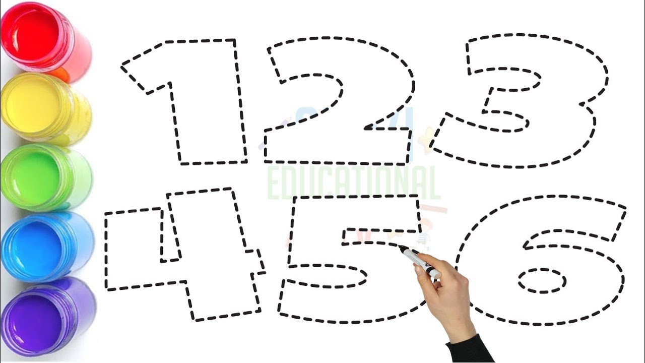 Learn 123456 - Kids Tracing & Coloring Fun - YouTube