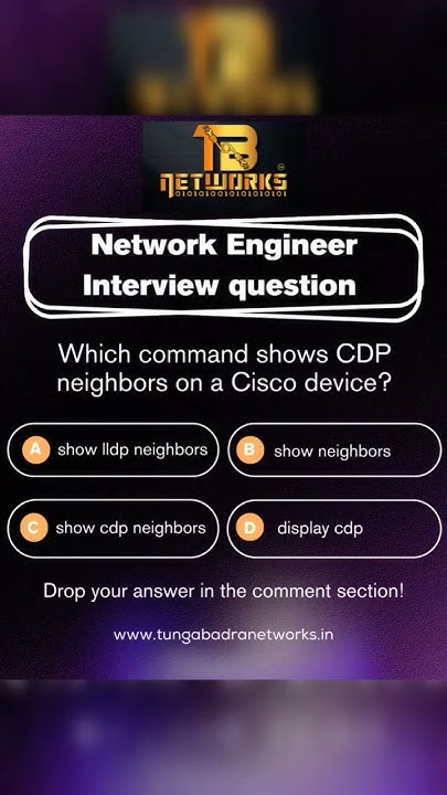 Network Engineer CDP & LLDP interview Q & A | join our CCNA INTERNSHIP program, contact+ ...