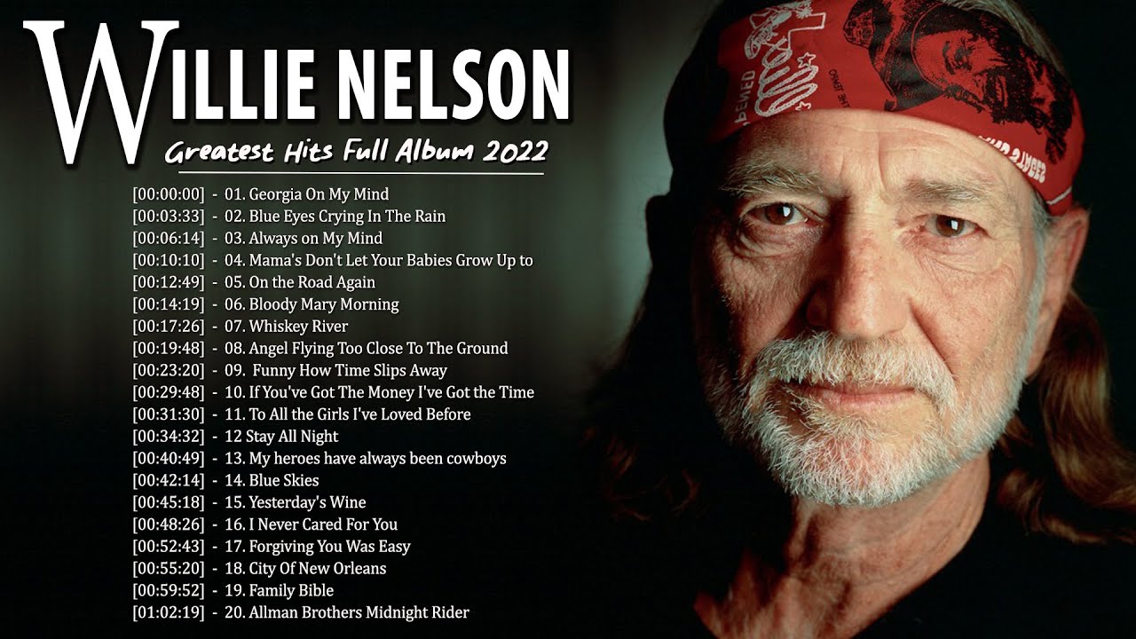 Willie Nelson Greatest Hits Full Album - Best Country Music Of Willie ...