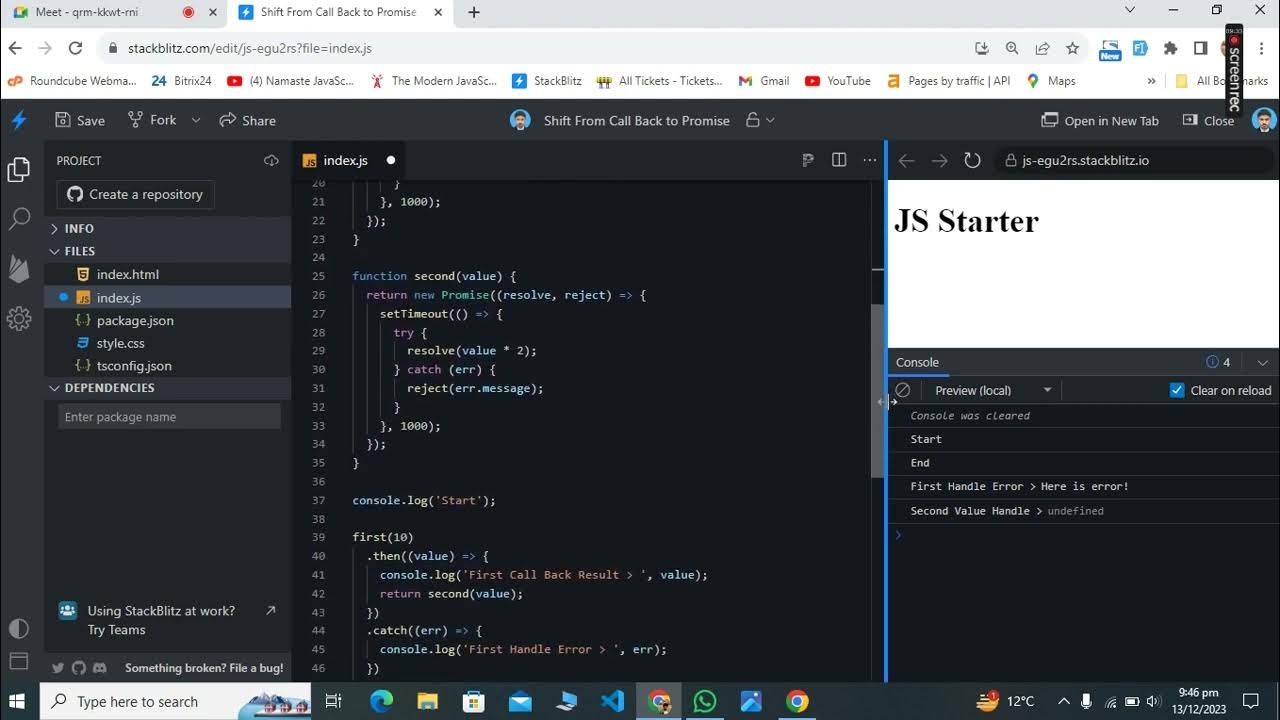 javascript promise chaining In pashto language - YouTube