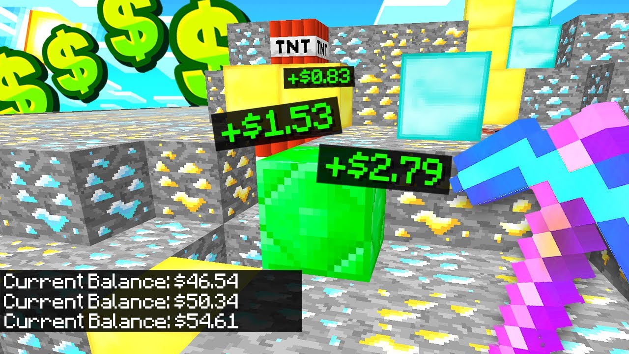 How to make REAL MONEY from MINING blocks in Minecraft... | Minecraft ...