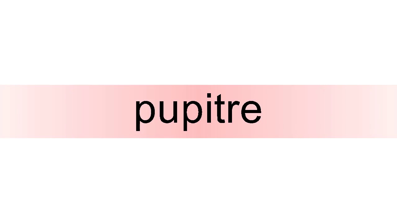 How to pronounce pupitre - YouTube