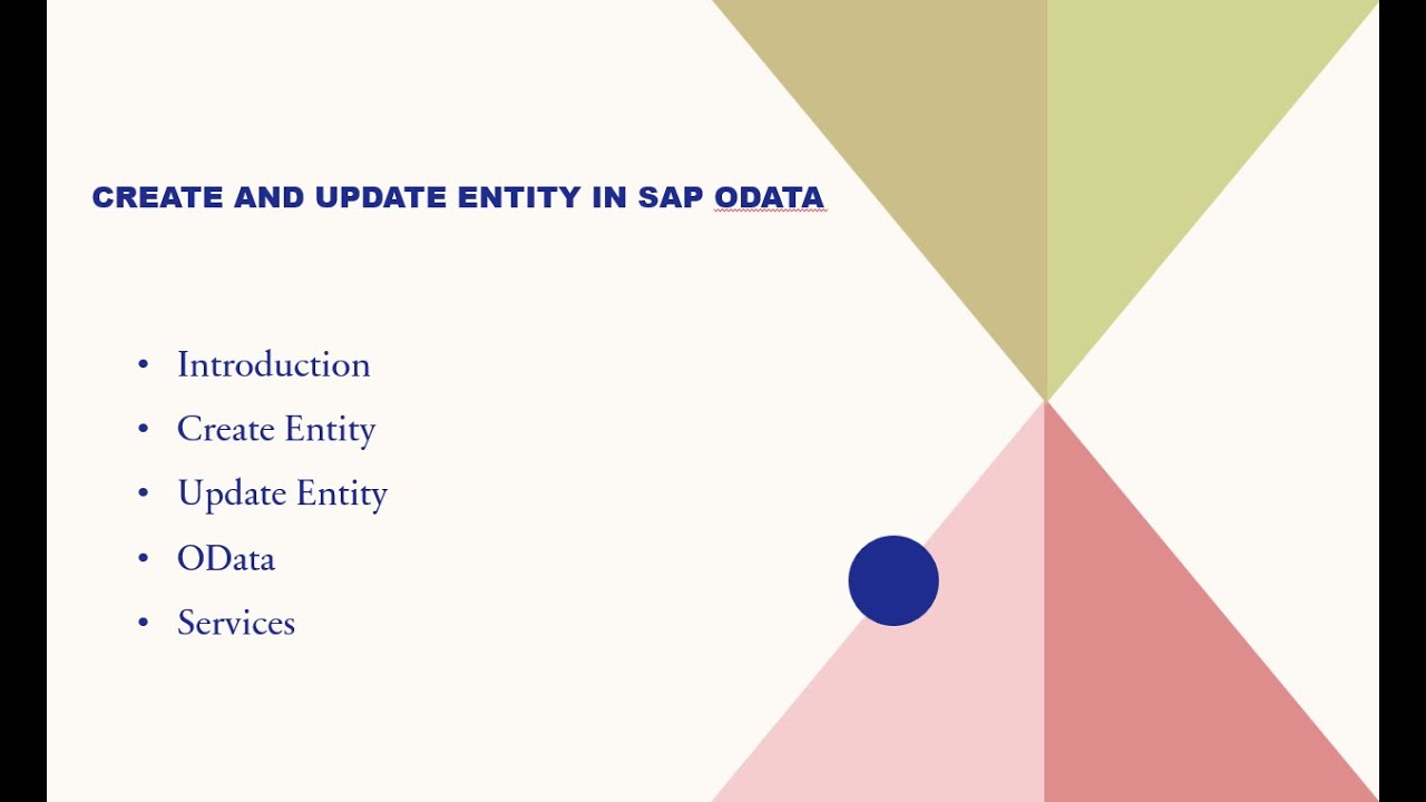 Create Entity Update Entity In SAP OData Step By Step 100 Create Entity Update Entity In SAP OData Step By Step 100