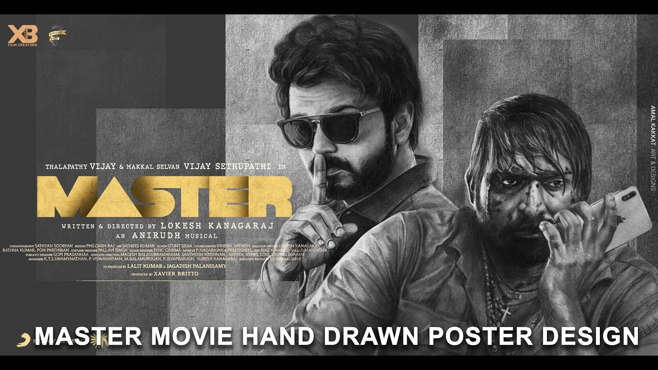 Master | Hand drawn poster design | Vijay | Vijay Sethupathi ...