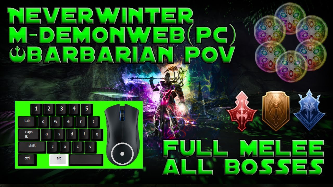 Neverwinter | Barbarian | DemonWeb Pits FULL MELEE - POV All Bosses ...