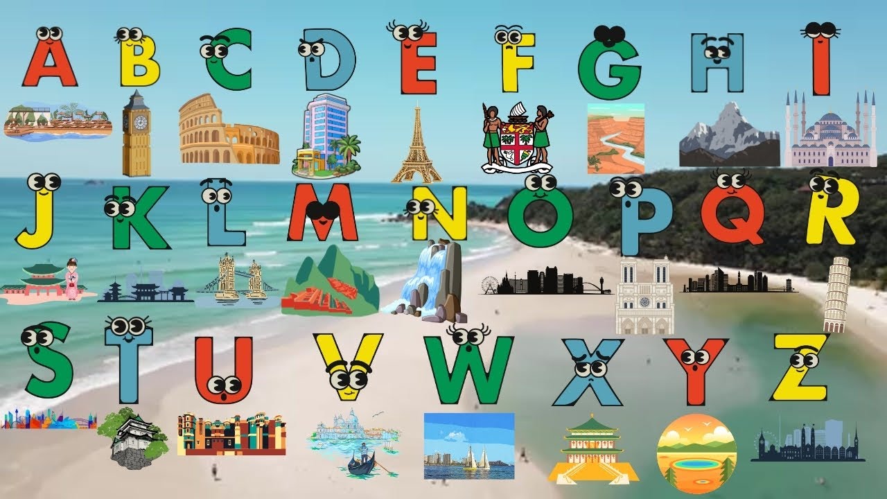 Explore the Alphabet with Famous Tourist Spots A to Z | Fun Learning ...