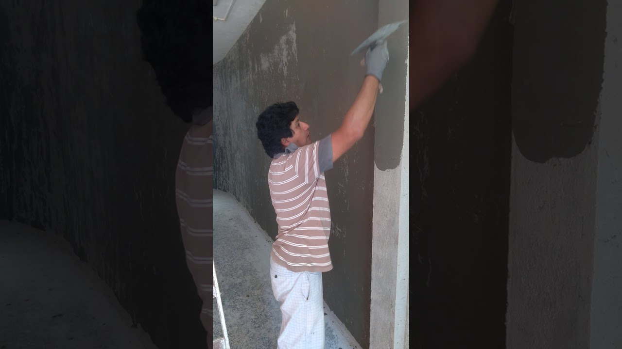 como hacer un revoque fino con weber - YouTube