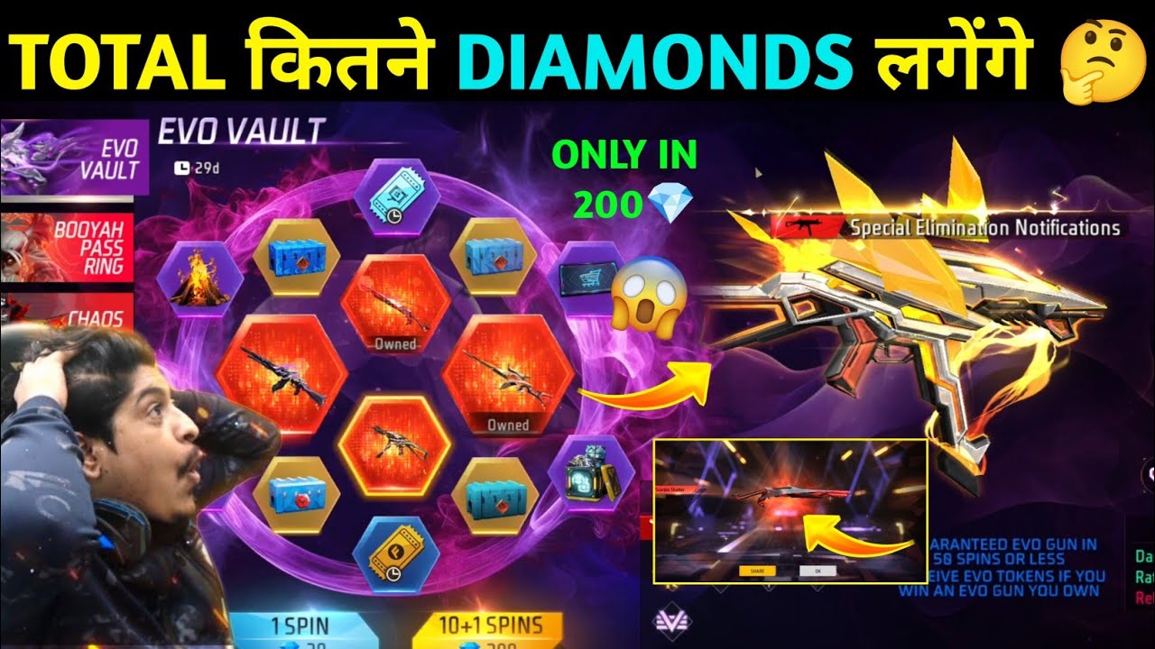 NEW EVO VAULT EVENT FREE FIRE | EVO UMP RETURN SPIN | FF NEW EVENT ...