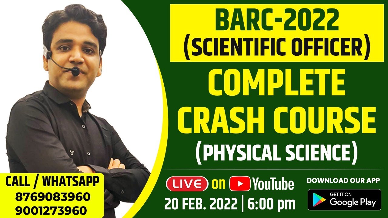 BARC(OCES/DGFS-2022) (Scientific Officer) I COMPLETE CRASH COURSE I ...