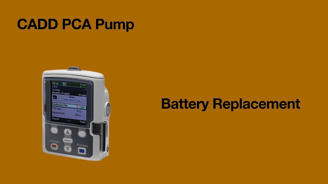 CADD PCA Battery Replacement - YouTube