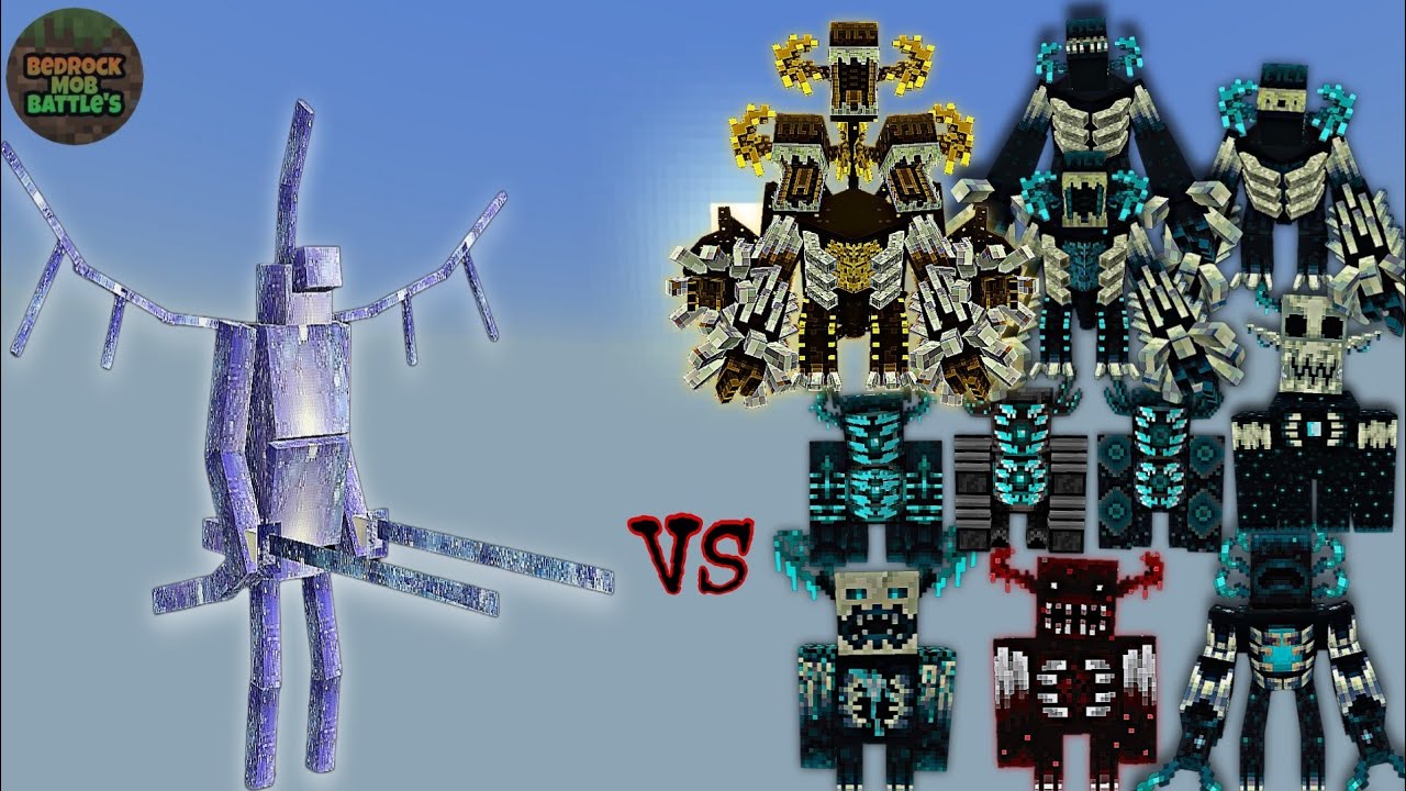 Galaxy Titan vs Warden Plus (Wardens) | Minecraft Bedrock | Mob Battle ...