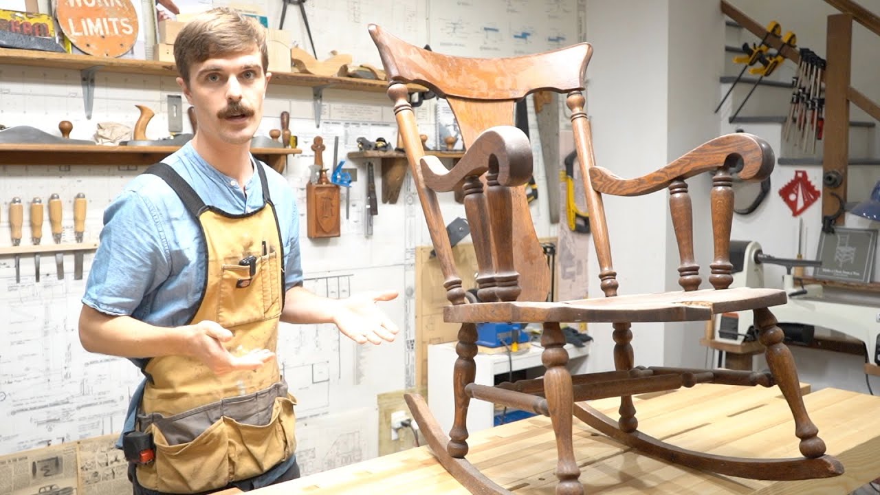 Restoring an 80-Year-Old Rocking Chair - YouTube