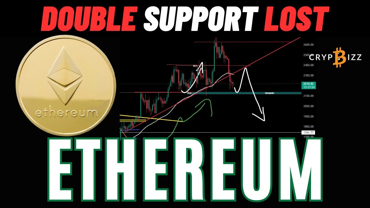 🌎 Ethereum ETH DOUBLE SUPPORT LOST! Ethereum Technical Analysis, ETH ...