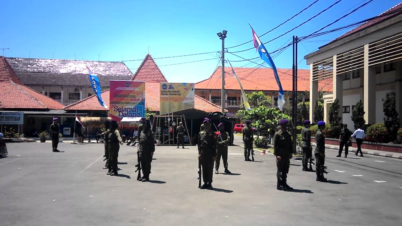 atraksi "kolone senjata" MENWA BATALYON 924 GARUDEA UPS TEGAL di OSPEK ...