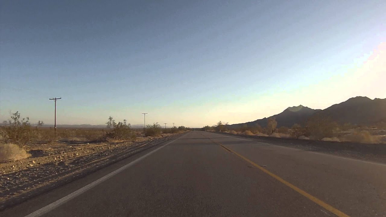 Route 95 Highway drive to Vidal Junction, California Agricultural ...