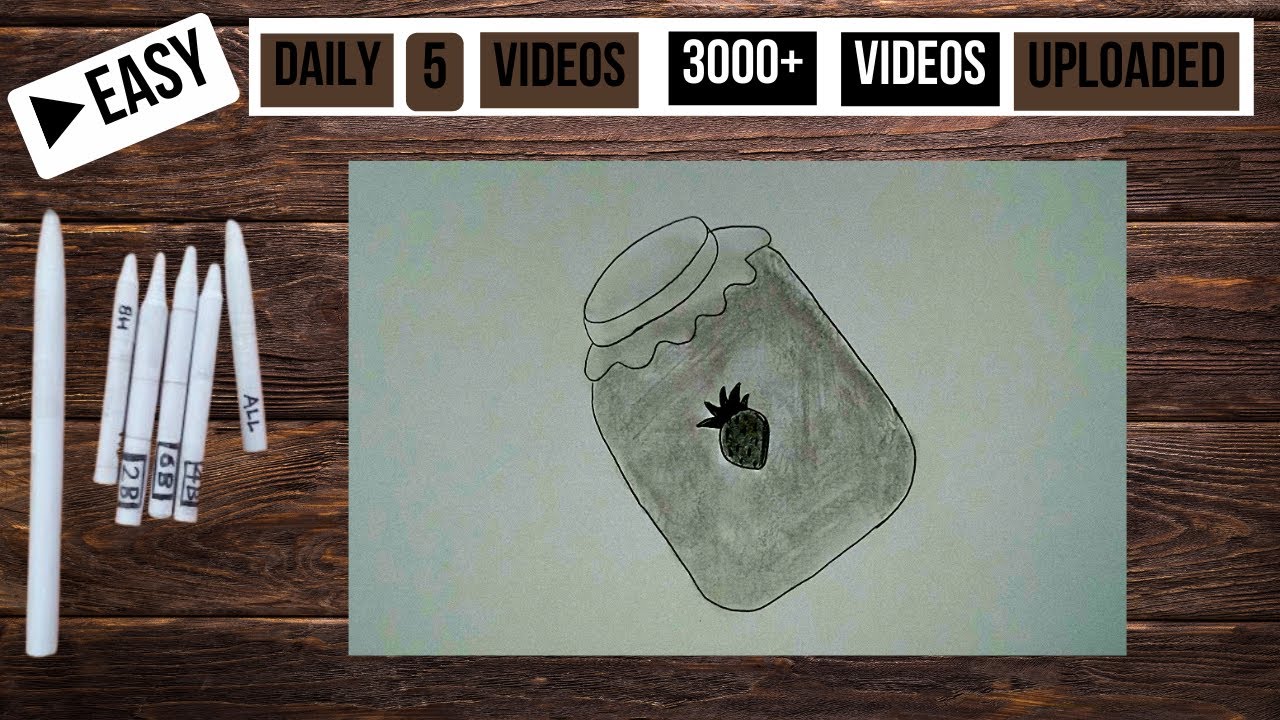 Jar drawing for kids | How to draw Jar | Jar pencil sketch | schoolx360 ...