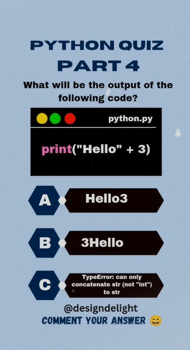 Test Your Python Knowledge|| Python Quiz Part 4 Comment Your Answer 😄 ...