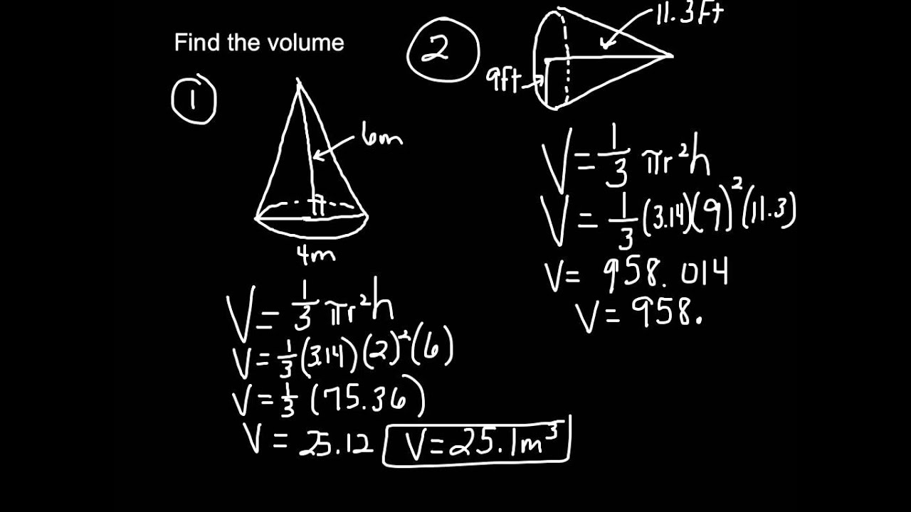 MATH Section 8 2 Friday 2 21 Volume Of Cones YouTube math-section-8-2-friday-2-21-volume-of-cones-youtube