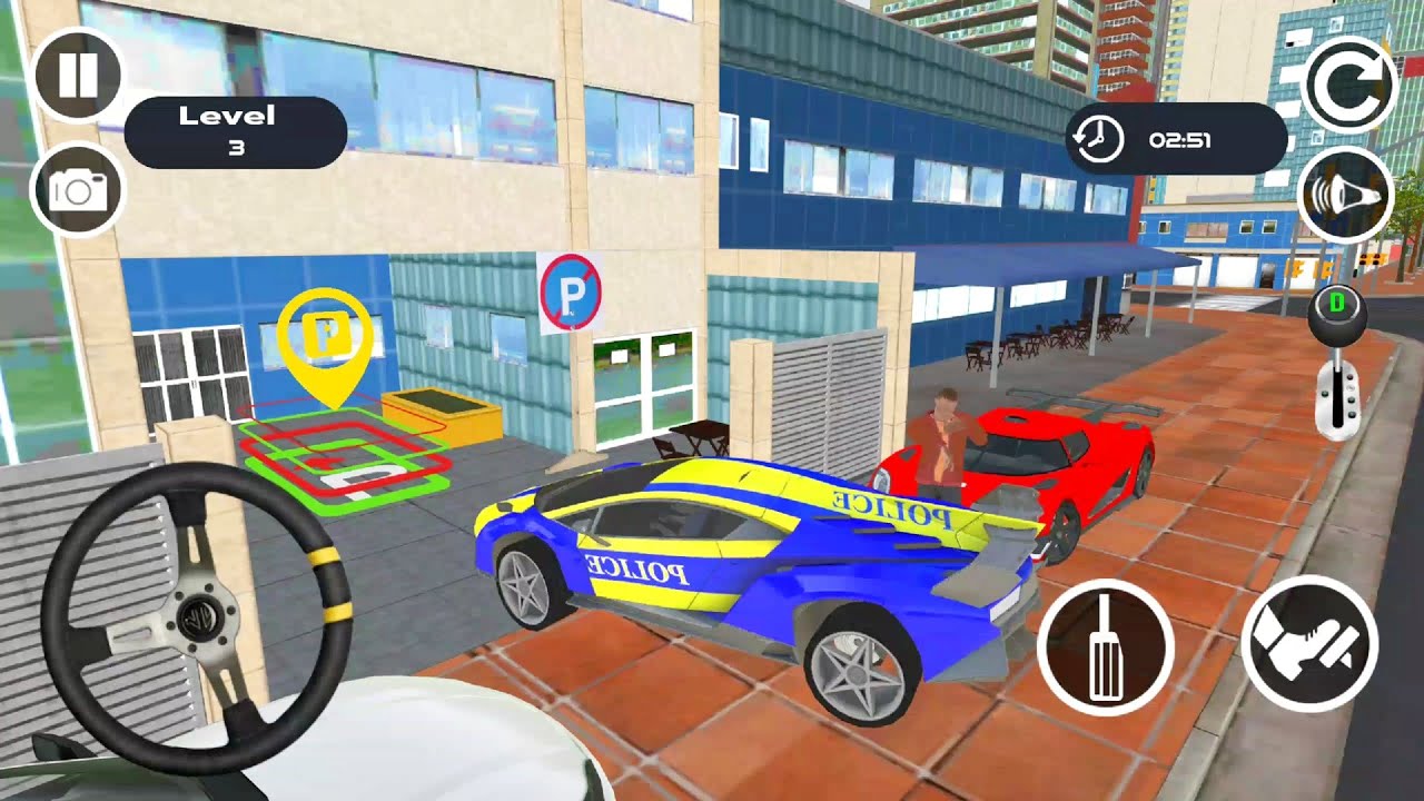 City Police Hatchback Car Driving - NYPD Police Parking Car Games ...