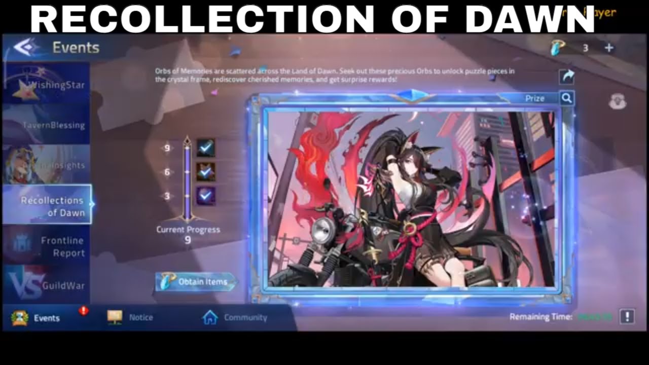 RECOLLECTION OF DAWN - Mobile Legends: Adventure - YouTube
