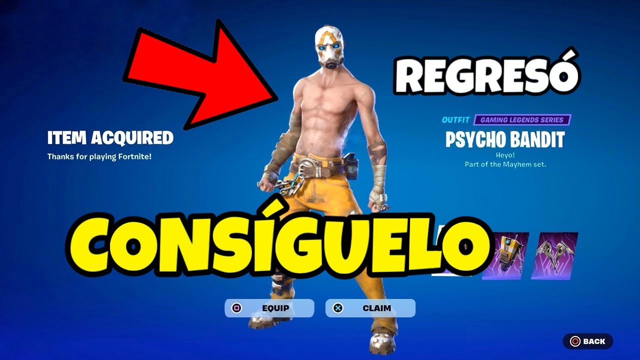 *NUEVO* CONSIGUE LA SKIN DE BANDIDO PSICÓPATA EN FORTNITE! SKIN ...