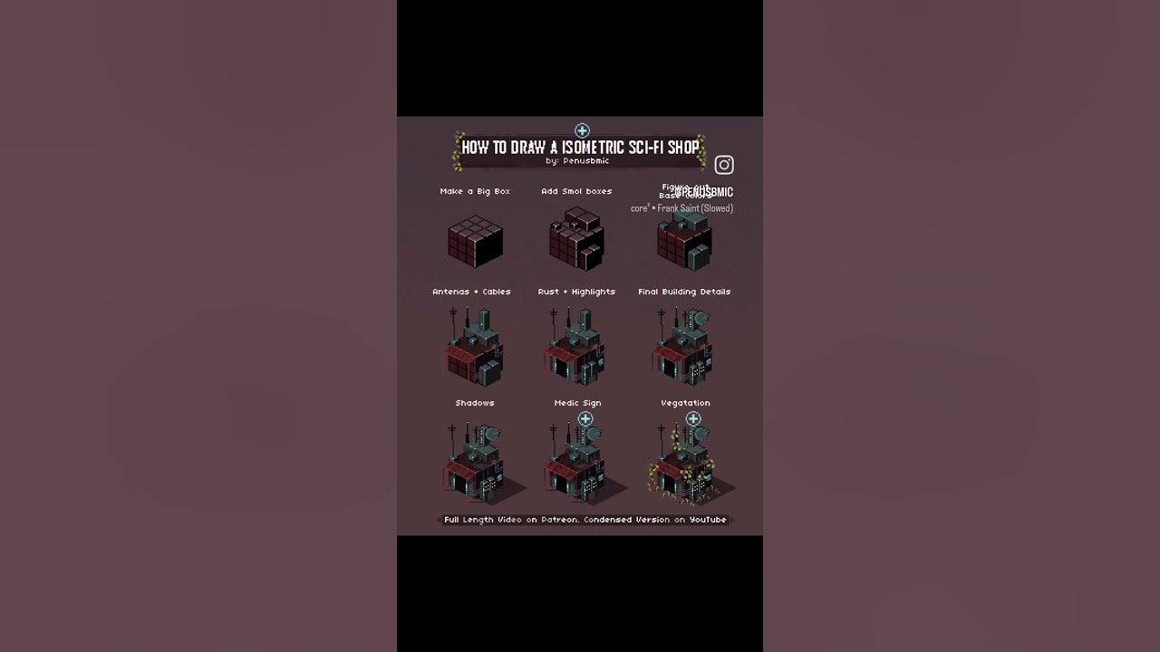 Isometric pixel art tutorial #pixelart #indiedev #gamedev #indiegamedev #gaming #tutorial #scifi ...